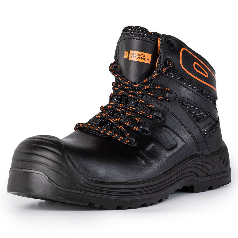 Comfortable Mens Safety Boots | Black Hammer