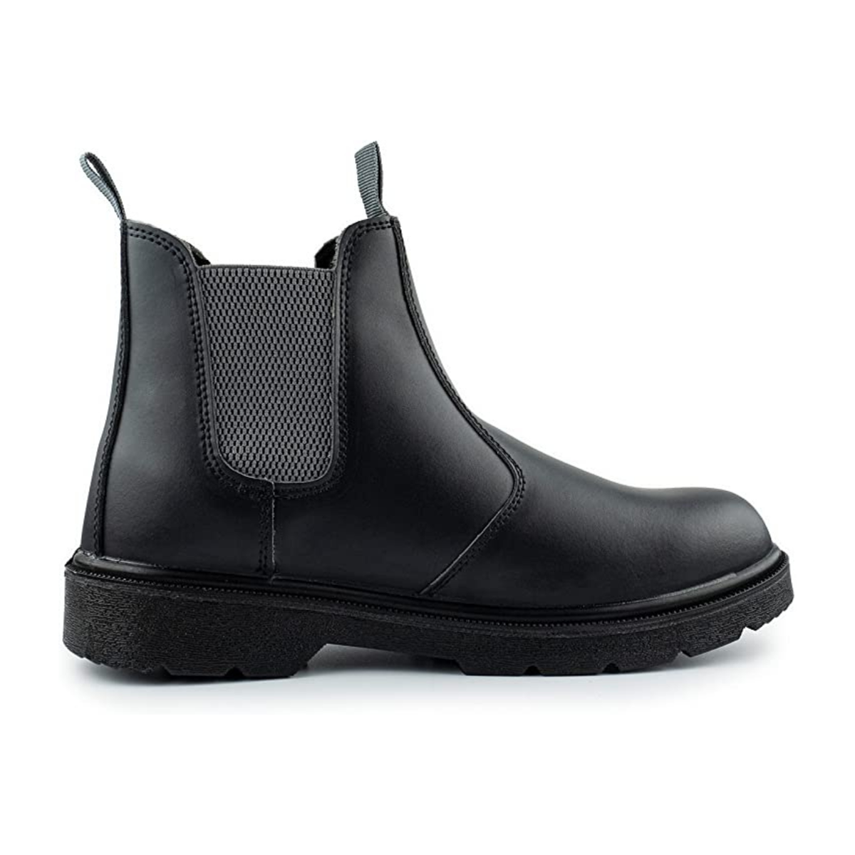 Mens Safety Slip On Chelsea Boots Steel Toe Cap | Black Hammer