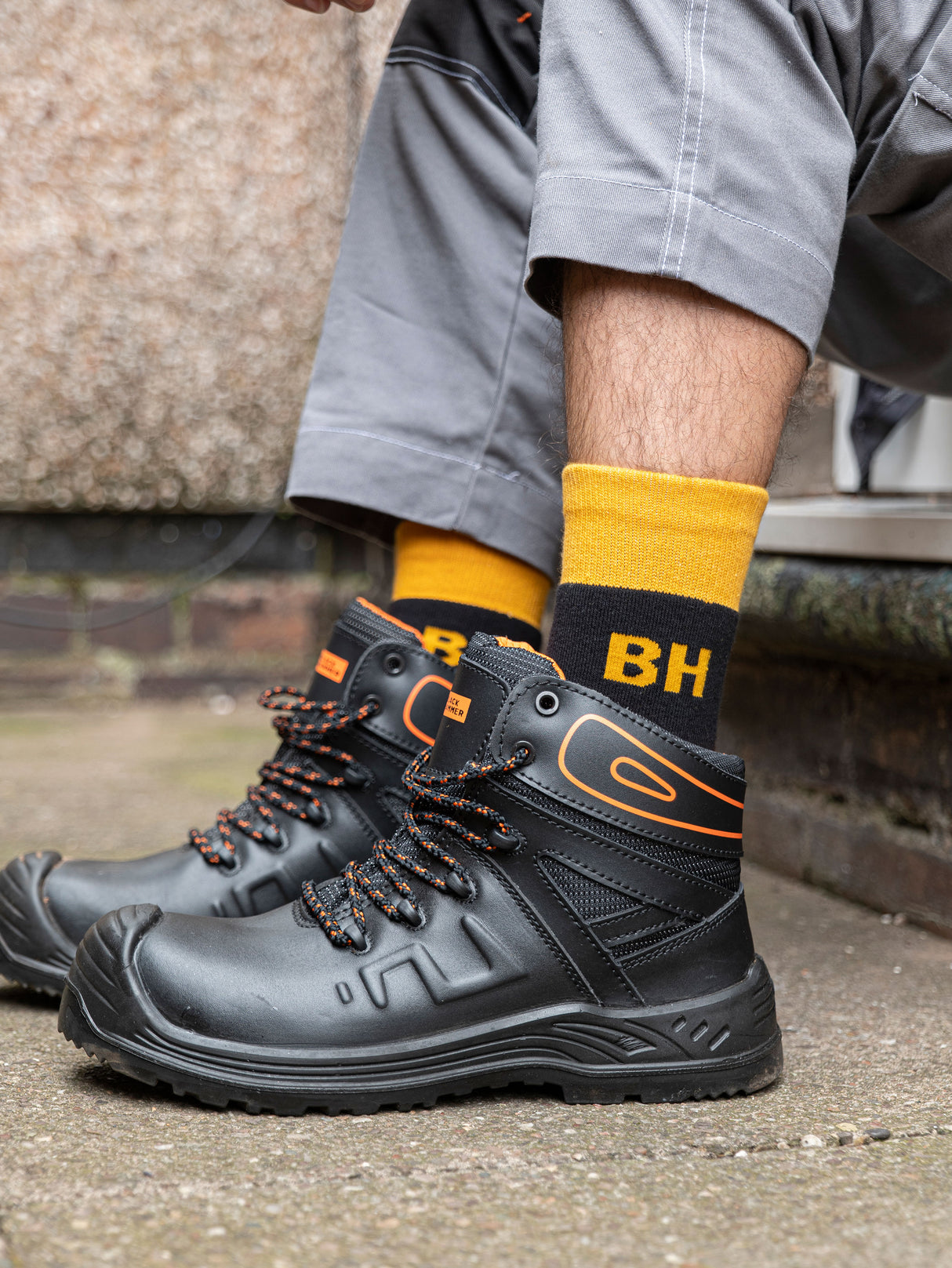 Mens Heavy Duty Work Socks | Arch Support | Reinforced Toe Heel Cotton ...