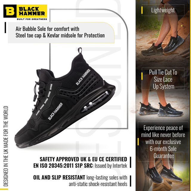 Elevate Runner Safety Trainers | Air Bubble Technology | S1P SRC ...